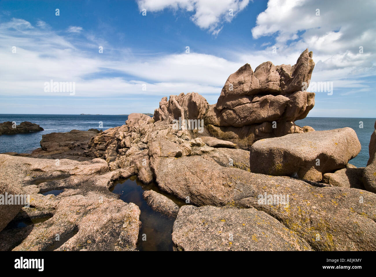 Rock formation, Cote de Granit Rose, Brittany, France Stock Photo - Alamy