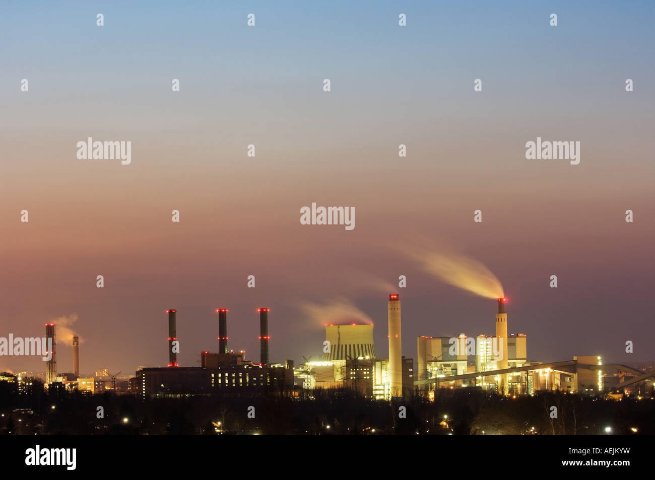 Power plant Reuter, evening, Berlin, Germany Stock Photo - Alamy