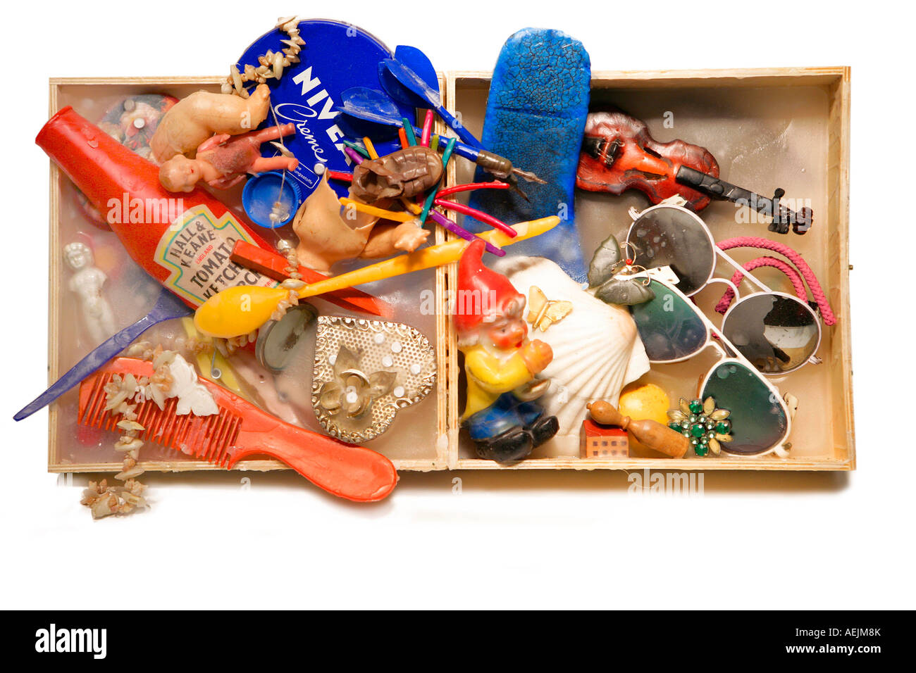 Art collage made of everyday objects Stock Photo - Alamy