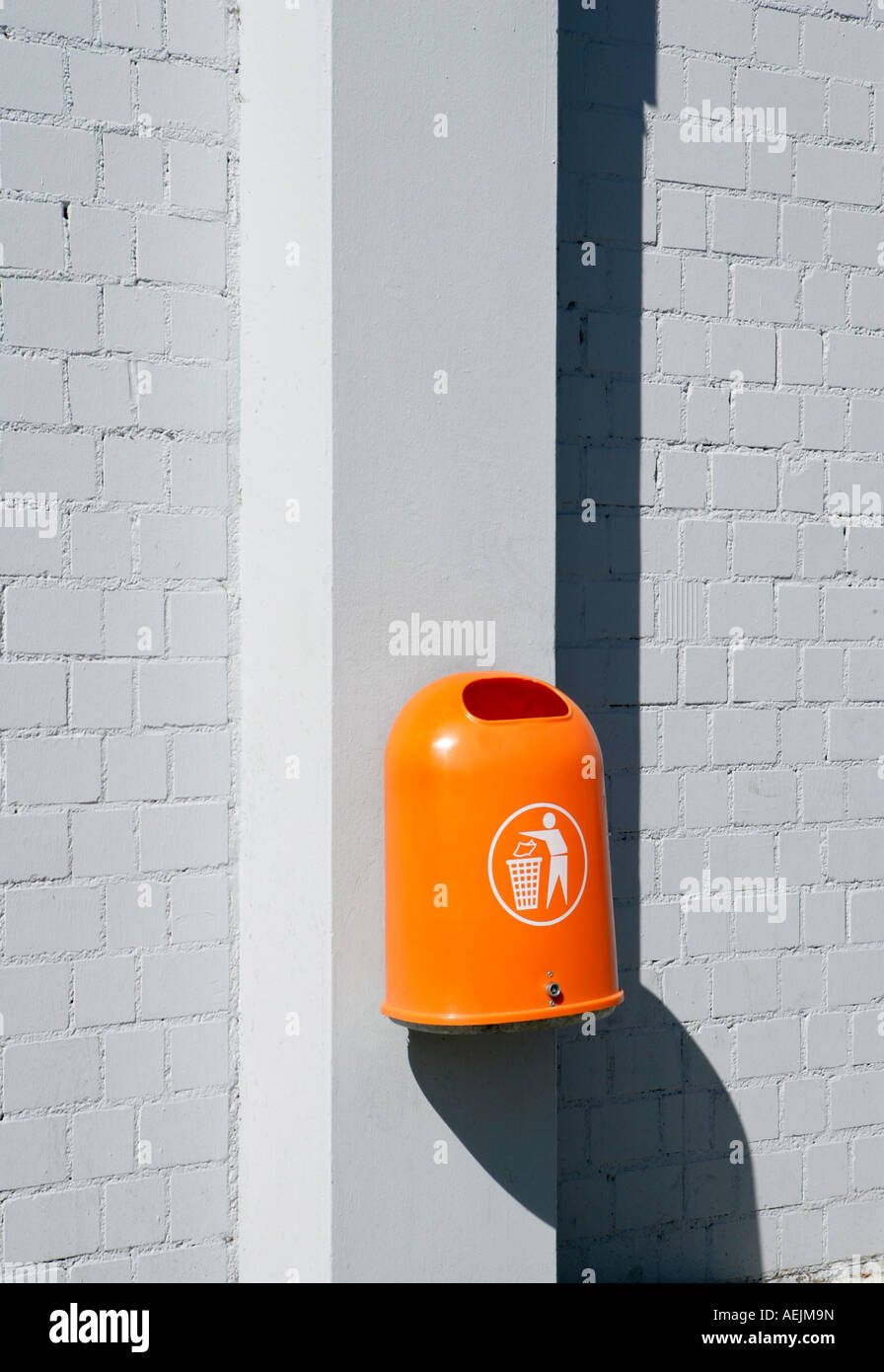 Orange dustbin hi-res stock photography and images - Alamy