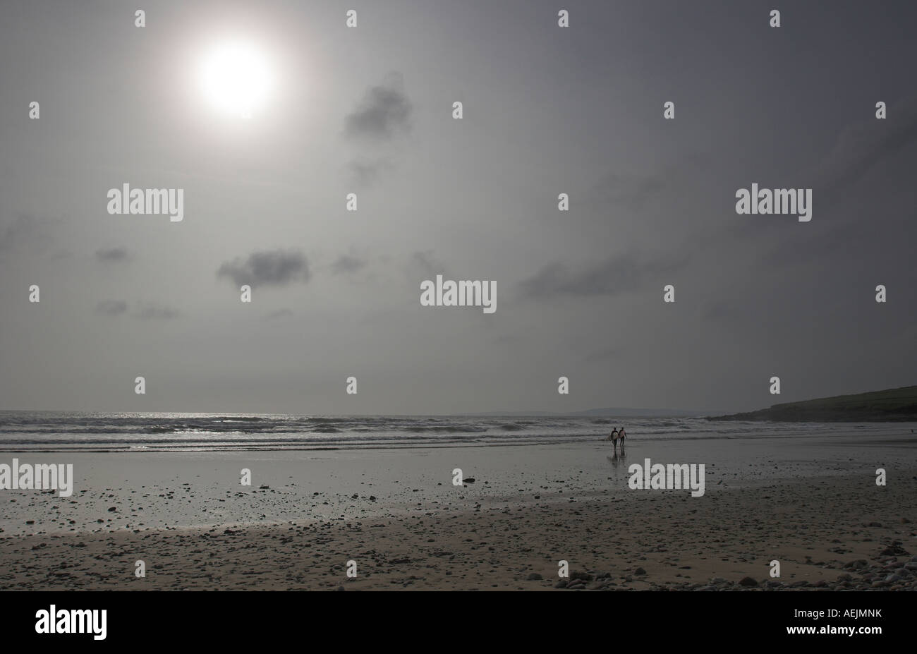 Dark sky over beach Stock Photo - Alamy