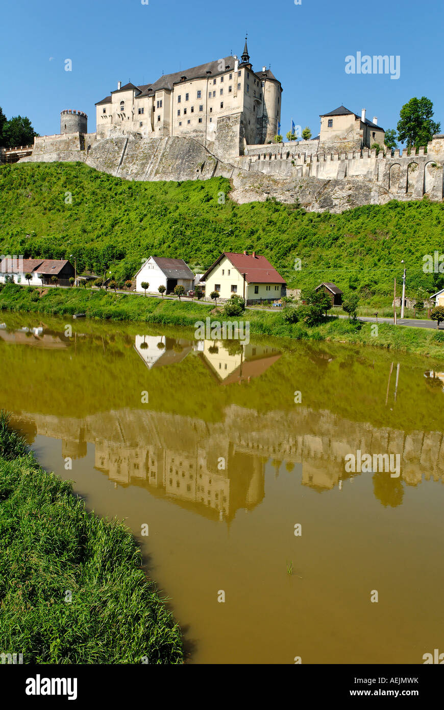 Cesky Sternberk castle, Sternberg, on the Sazava river, central Bohemia ...
