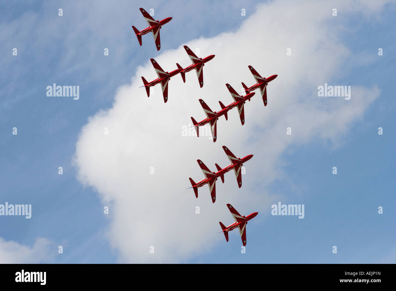 Nine red arrows planes hi-res stock photography and images - Alamy