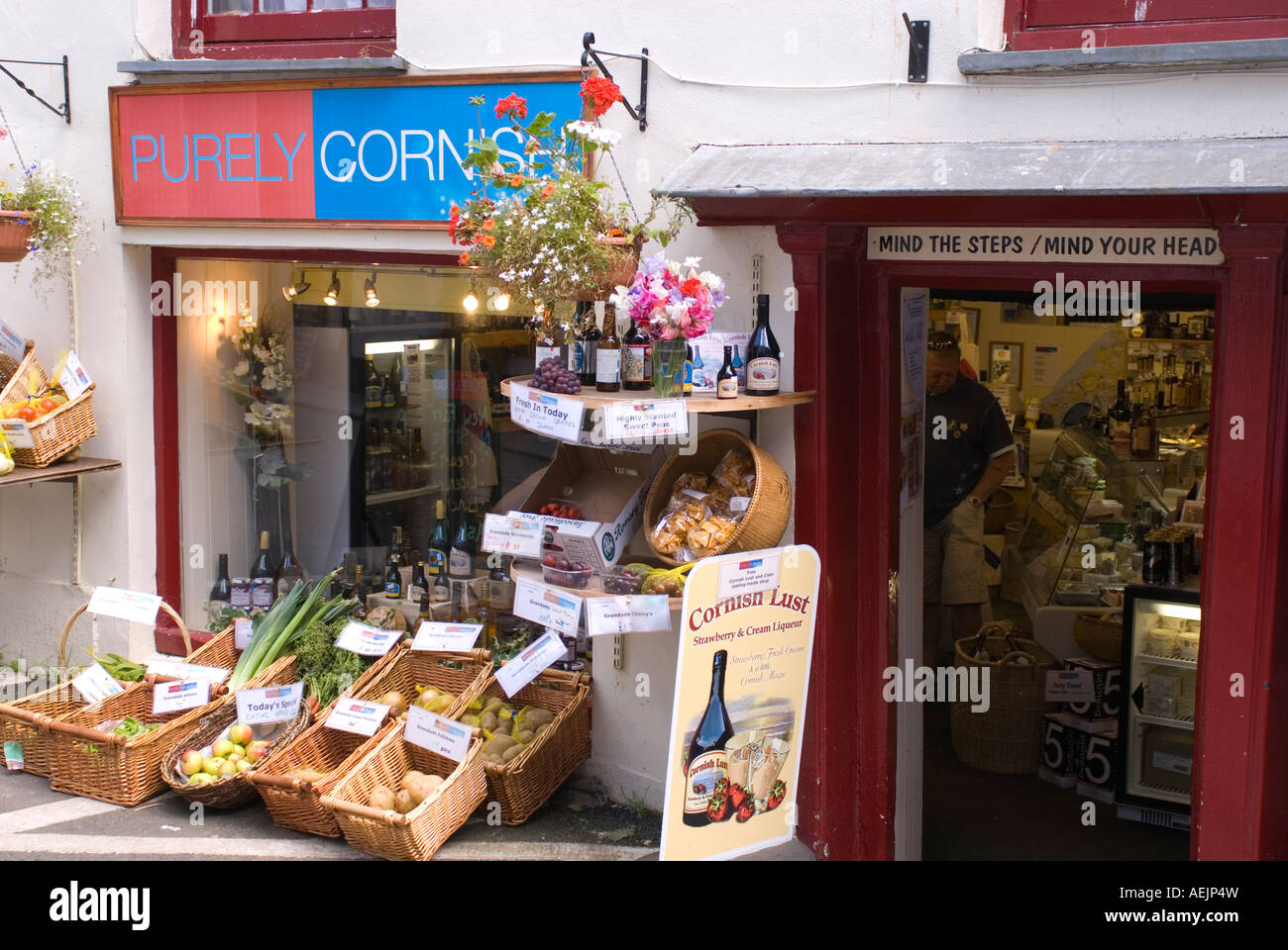 Cornish Produce Shop, Looe, Cornwall, 2007 Stock Photo - Alamy