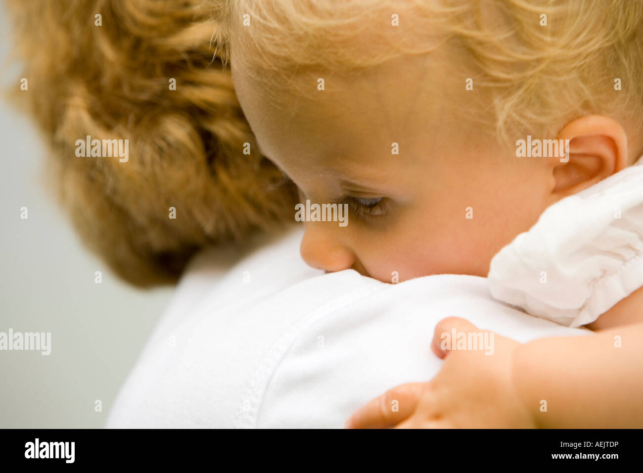 A baby girl close to her Mum Stock Photo - Alamy