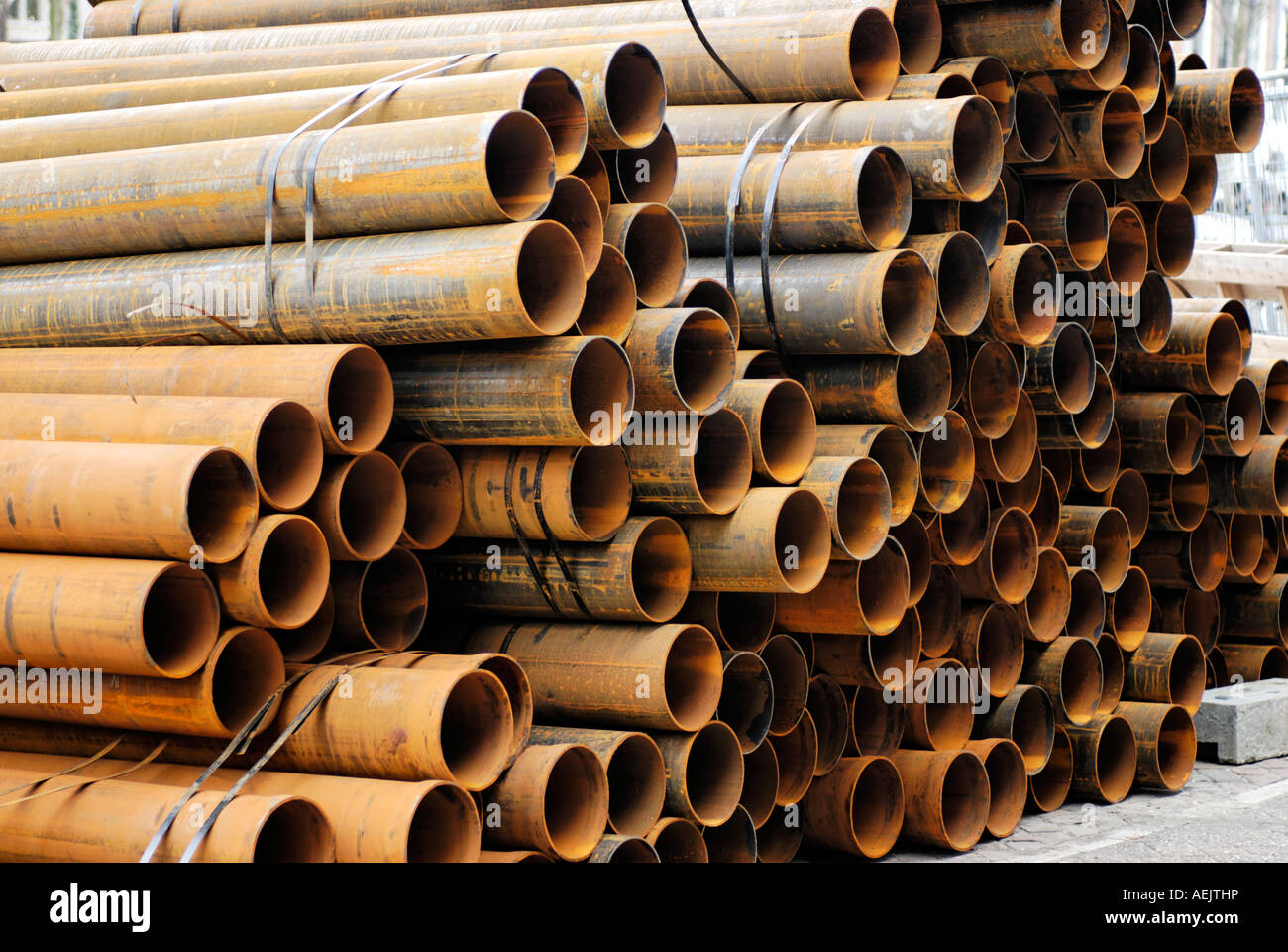 Rusty iron rod iron pipe tube duct Stock Photo - Alamy