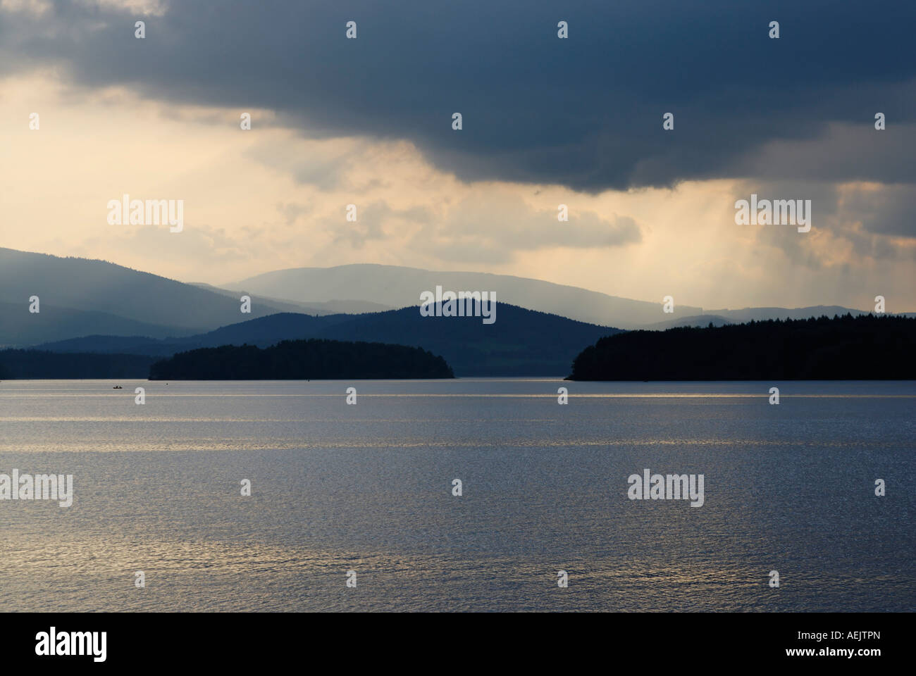 Lipno Dam Lake Udolni Nadrz Lipno Sumavske more Sumava along the ...