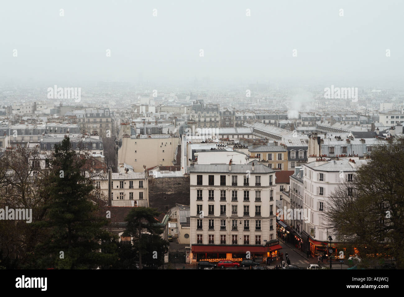 View Over the Montmartre District 18th arrondissement Paris, France ...