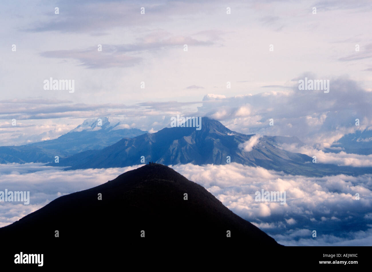 Cayambe Volcano and Imbabura Volcano from Pinan Highlands Andes Ecuador ...