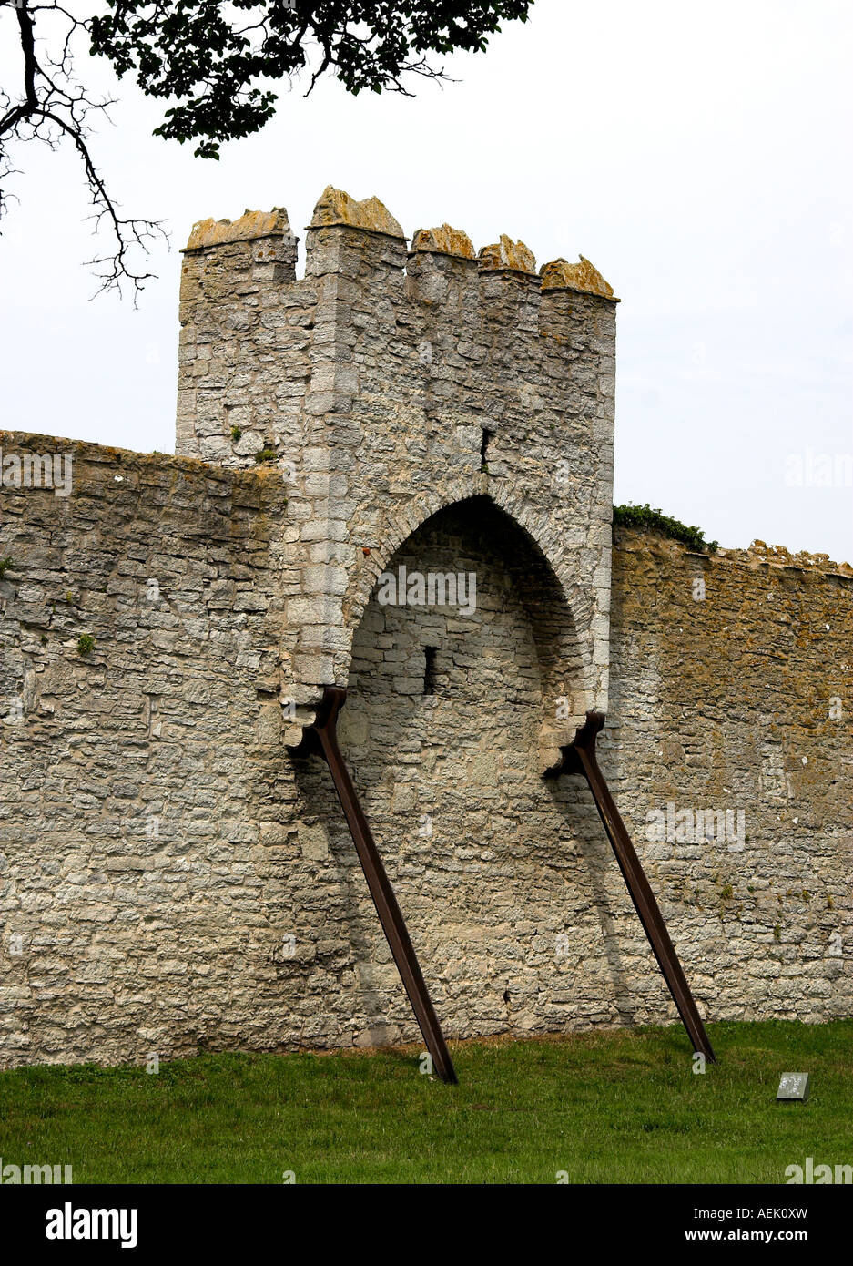 Medieval town wall in Visby, Gotland, Sweden Stock Photo - Alamy
