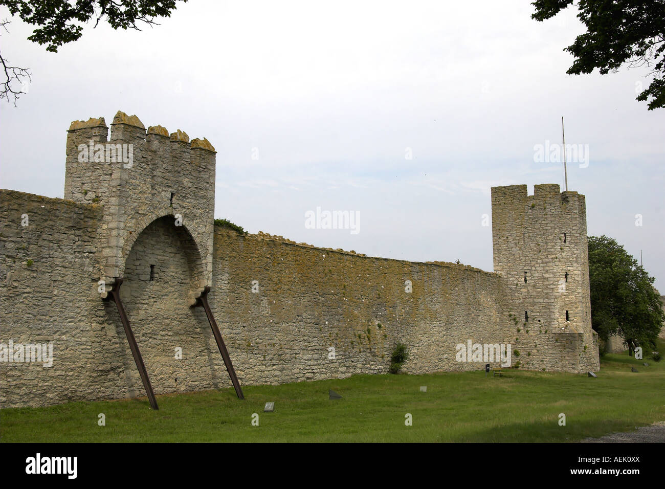 Medieval town wall in Visby, Gotland, Sweden Stock Photo - Alamy
