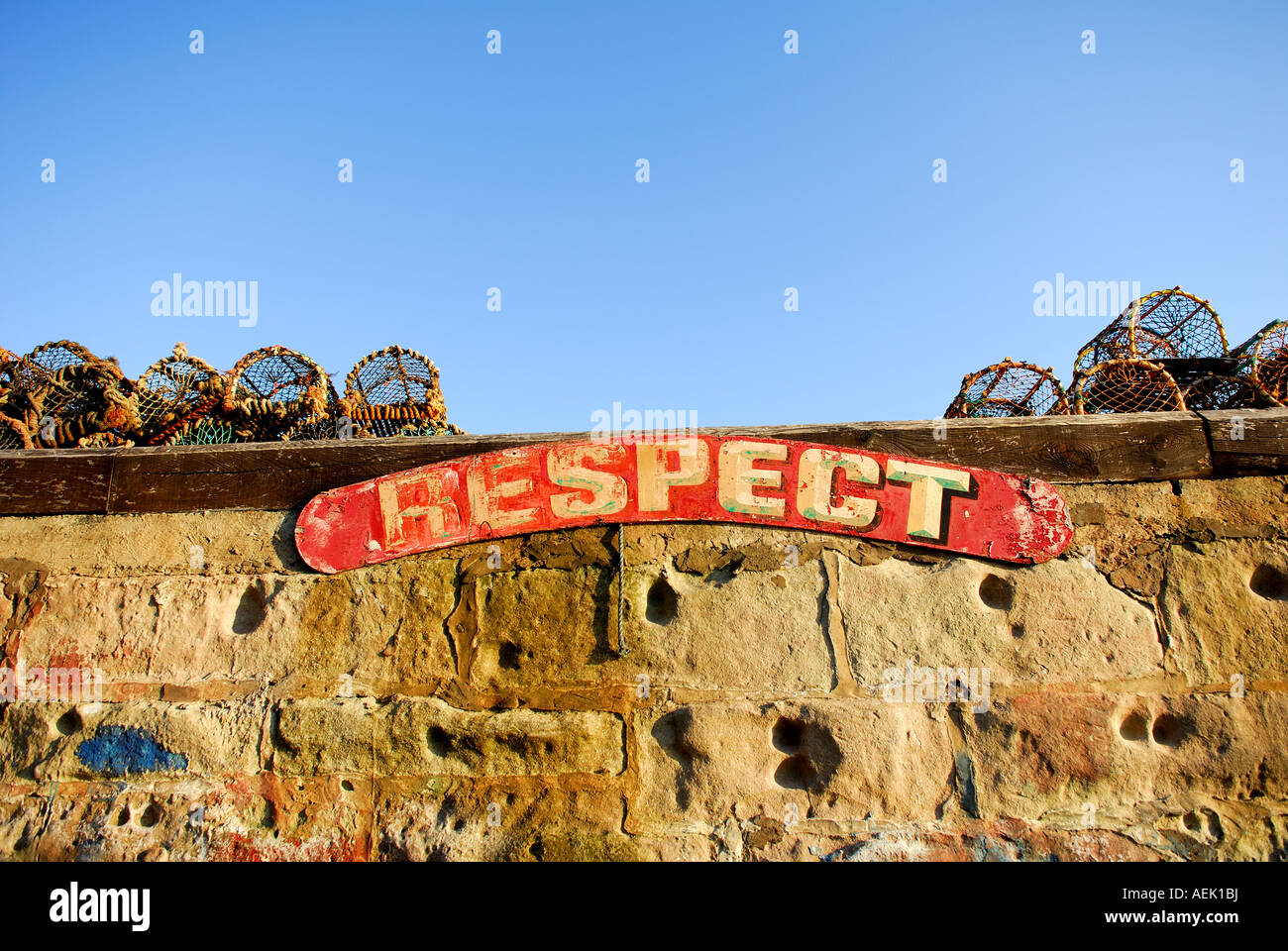 Sign showing the word respect Stock Photo - Alamy