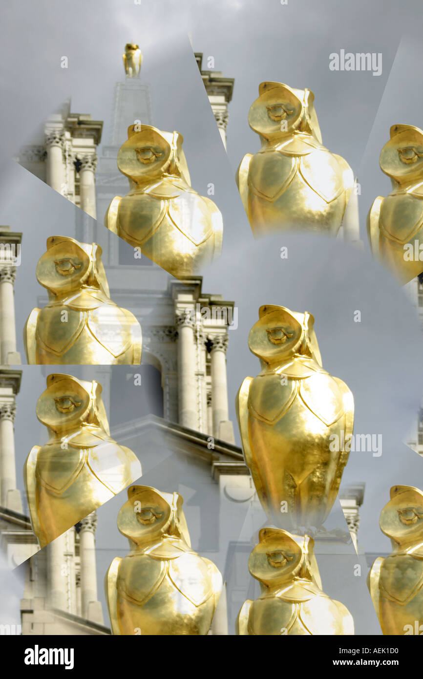 Multiple owl which is the symbol of Leeds found in Millenium Square ...