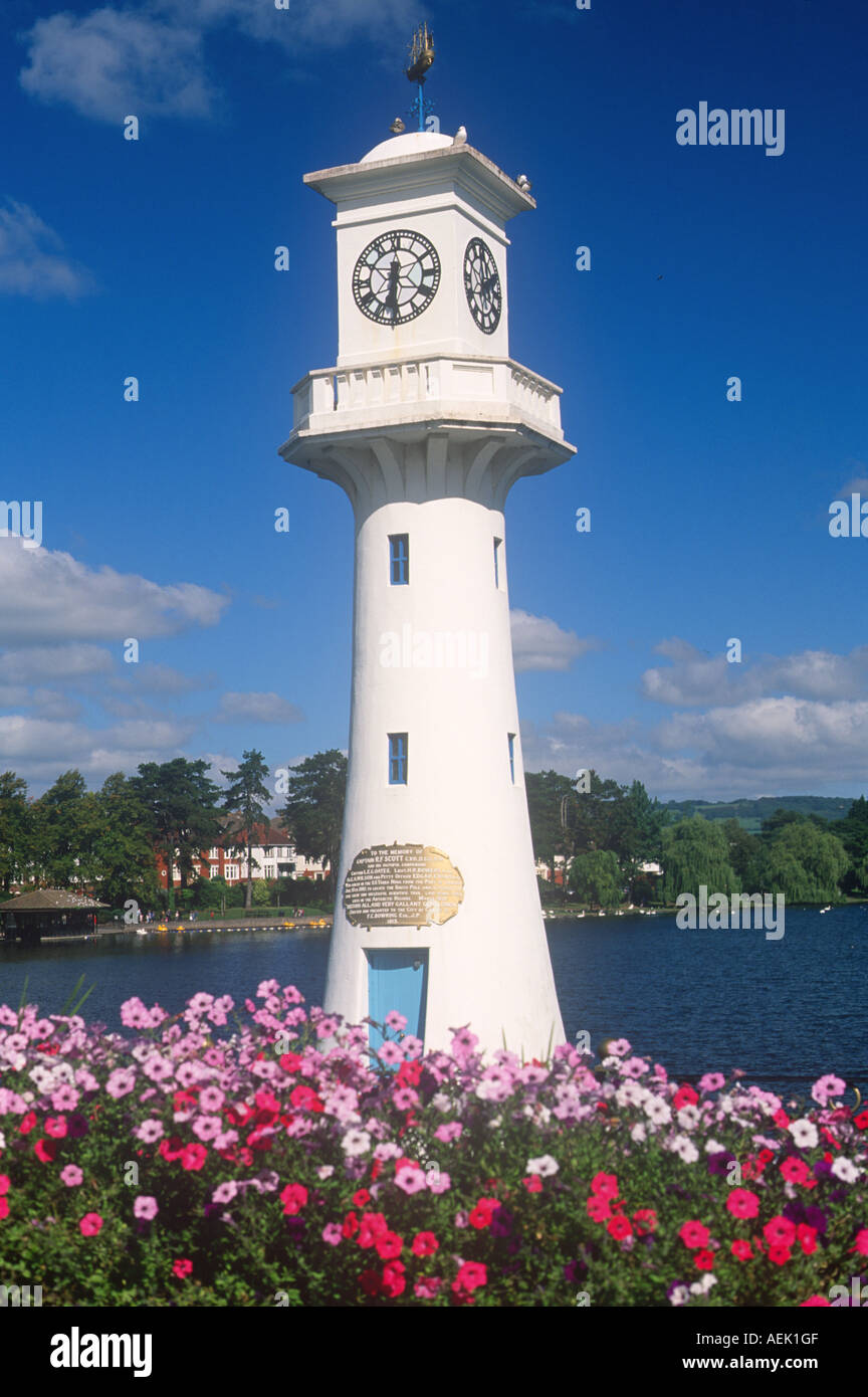 Scott Memorial Lighthouse Roath Lake in Roath Park Cardiff Stock Photo ...