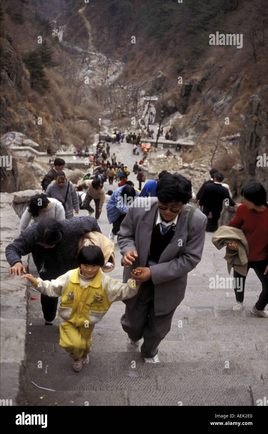 Pilgrims climb Taishan, the most eminent of the 'Five Sacred Tao ...