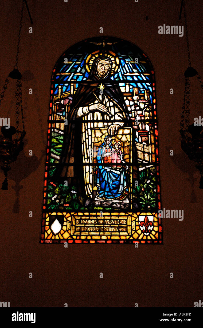 Italy, Rome, Stained Glass Window, Santa Maria Sopra Minerva Stock ...