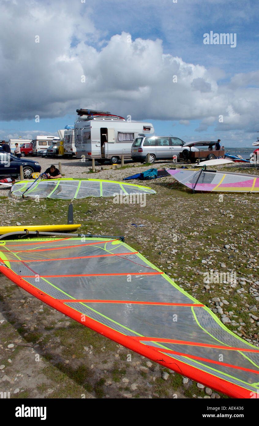 Wekkend leisure activities at Portland Harbour, Dorset, UK Stock Photo ...