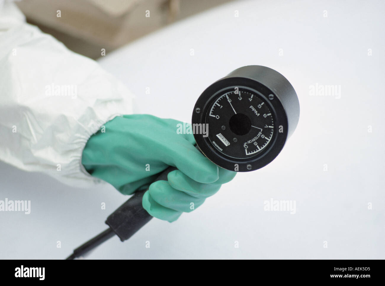 Environmental technician measuring toxicity of soil Stock Photo - Alamy