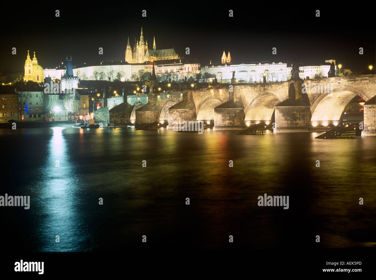 Prague Castle and Charles Bridge Prague Stock Photo - Alamy