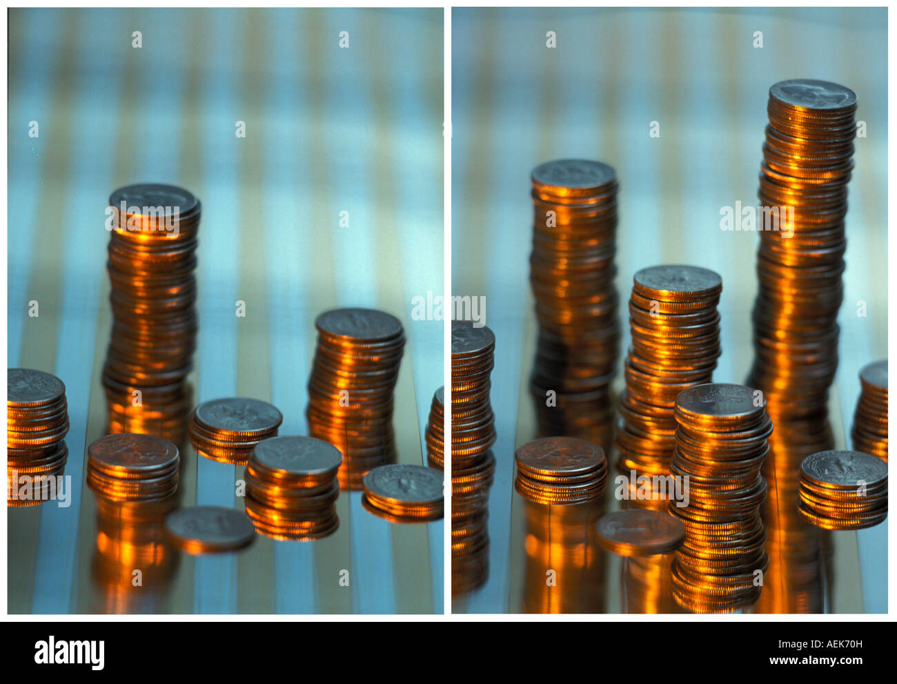 Before and after Money Stock Photo - Alamy