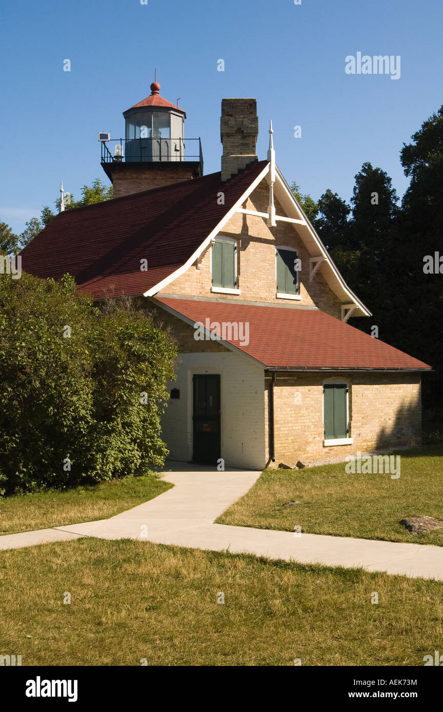 Eagle Bluff Lighthouse located in Peninsula State Park in Door county ...