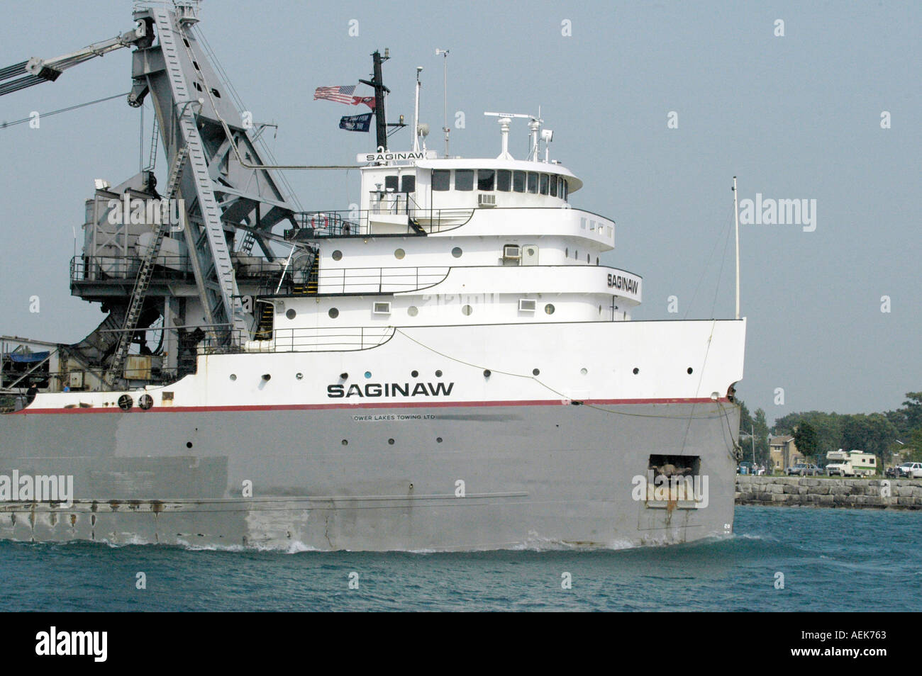 International and domestic Freighter Shipping on the St Clair River at ...