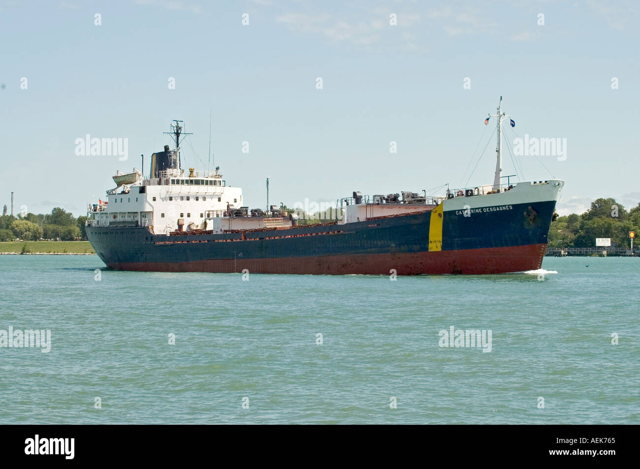 International and domestic Freighter Shipping on the St Clair River at ...