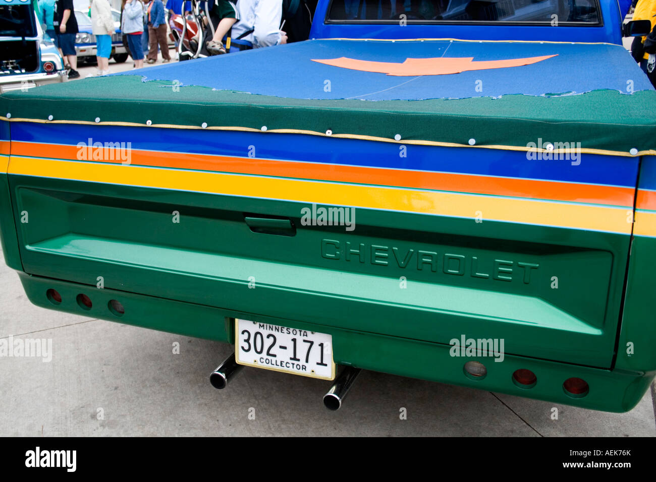 Rainbow stripping on vintage Chevrolet pickup truck Lowrider Car Show ...