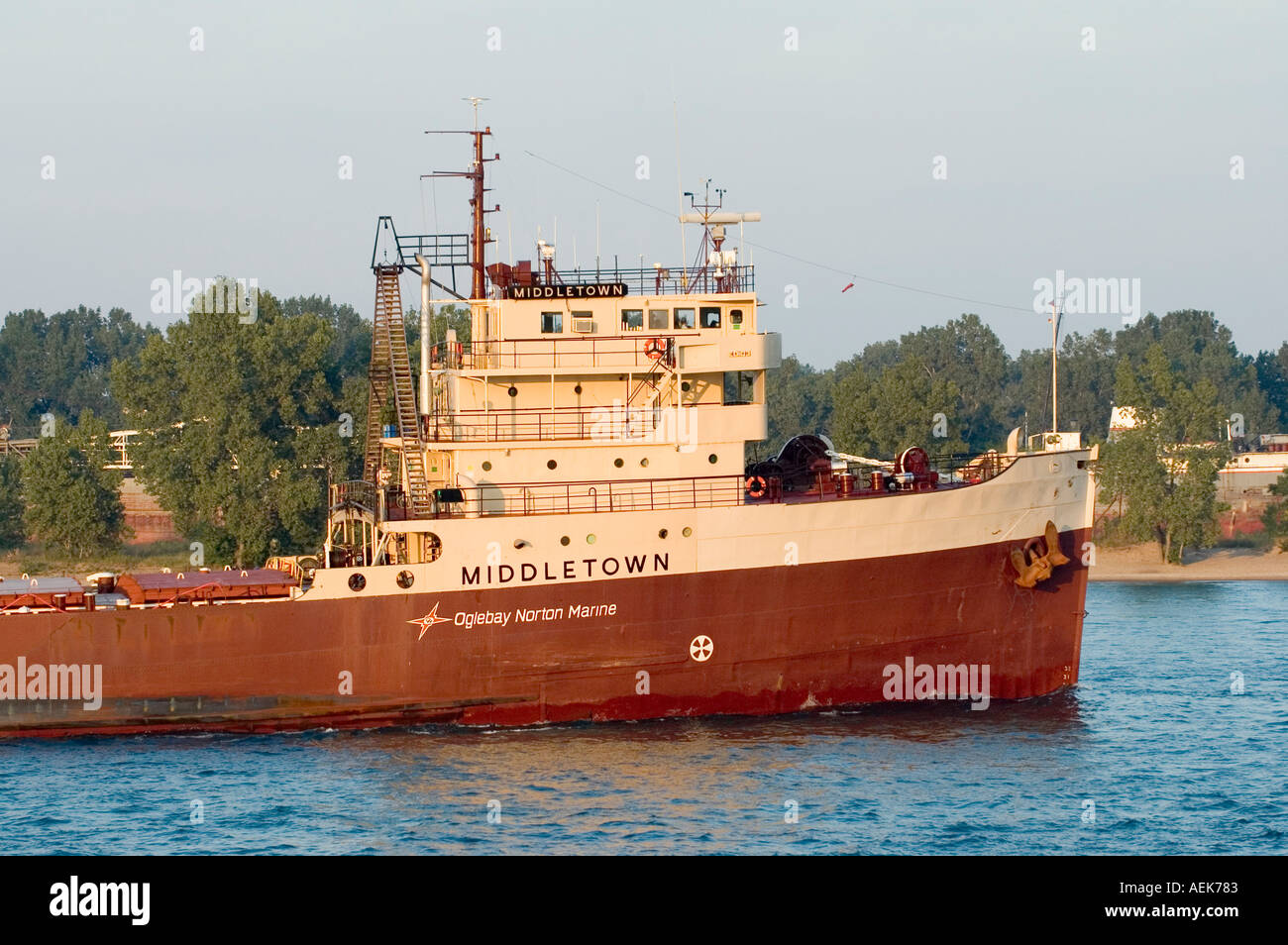 International and domestic Freighter Shipping on the St Clair River at ...