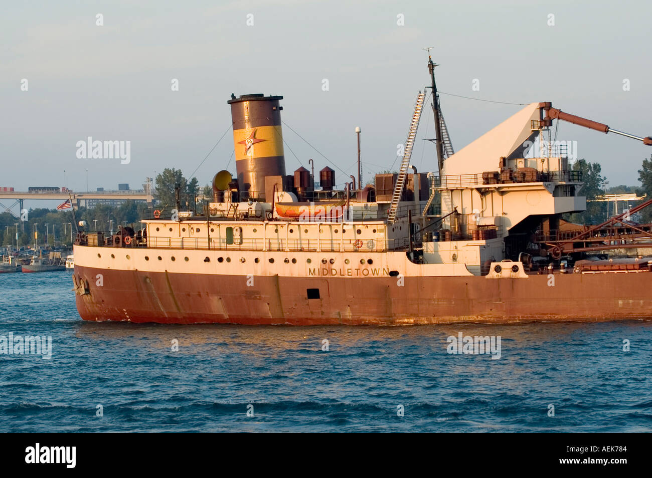 International and domestic Freighter Shipping on the St Clair River at ...