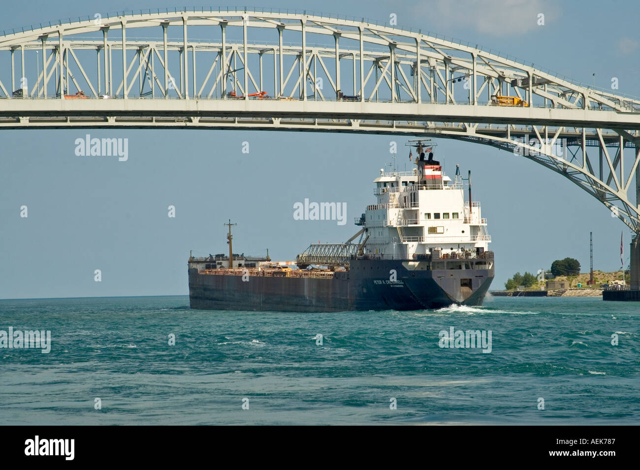 International and domestic Freighter Shipping on the St Clair River at ...