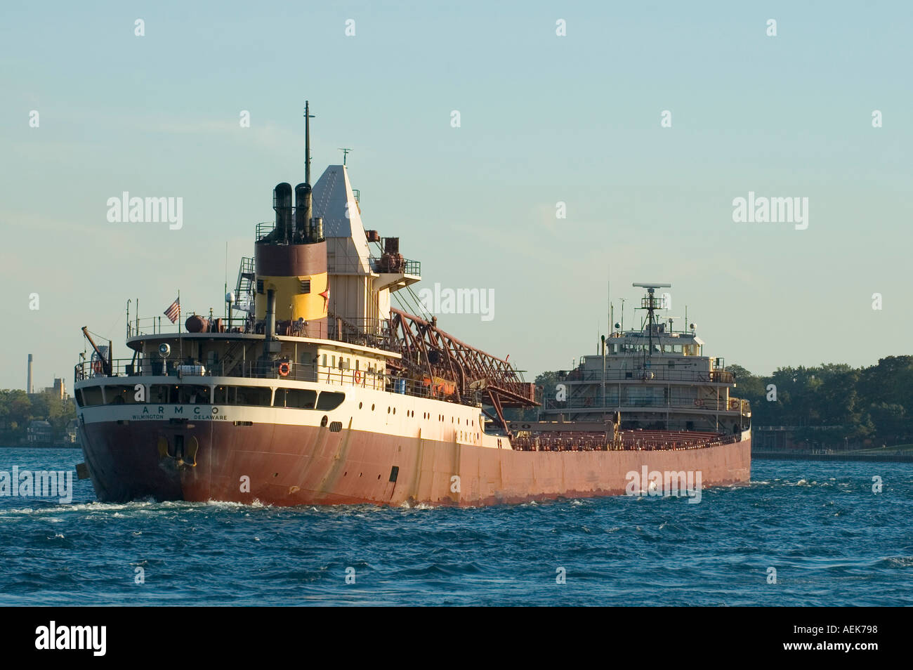 International and domestic Freighter Shipping on the St Clair River at ...