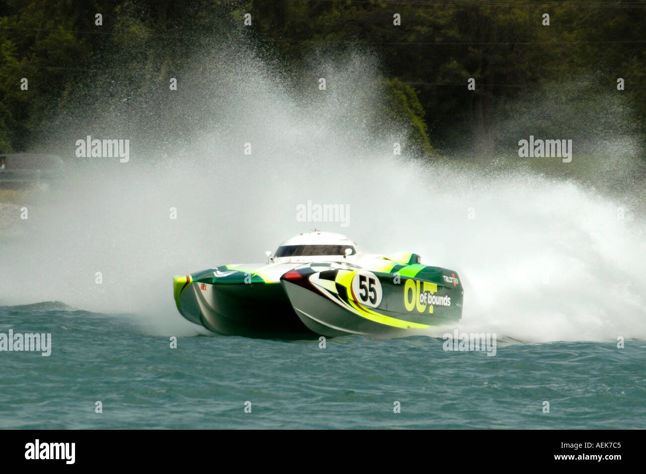 Speed boats compete in an off shore race on the St Clair River at Port ...