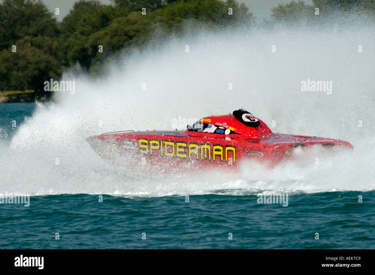 Speed boats compete in an off shore race on the St Clair River at Port ...