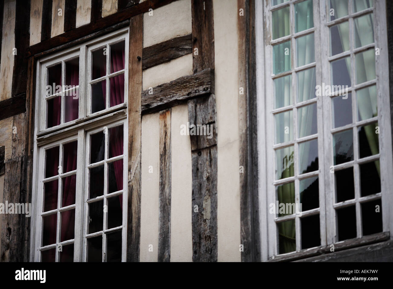 Old French Window in Old Town Honfleur Port Calvados Normandy France ...