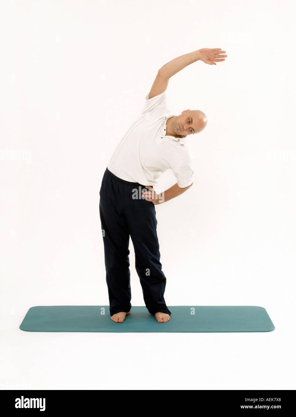 stretching man 1 Stock Photo - Alamy