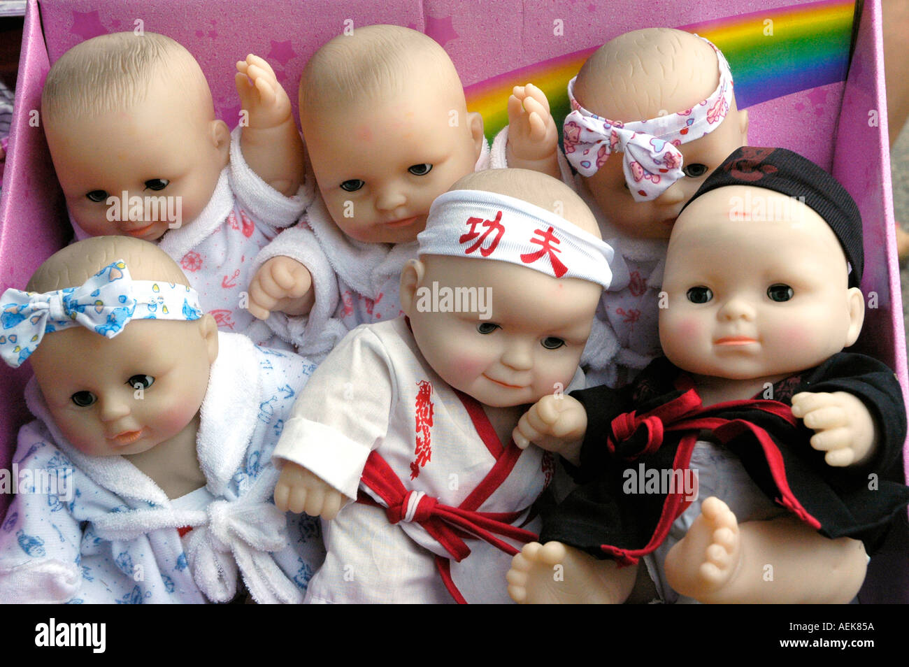 Display of baby dolls Stock Photo - Alamy
