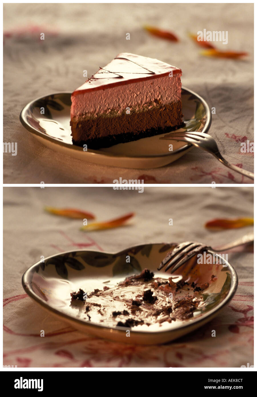 Before and after Cake Stock Photo - Alamy