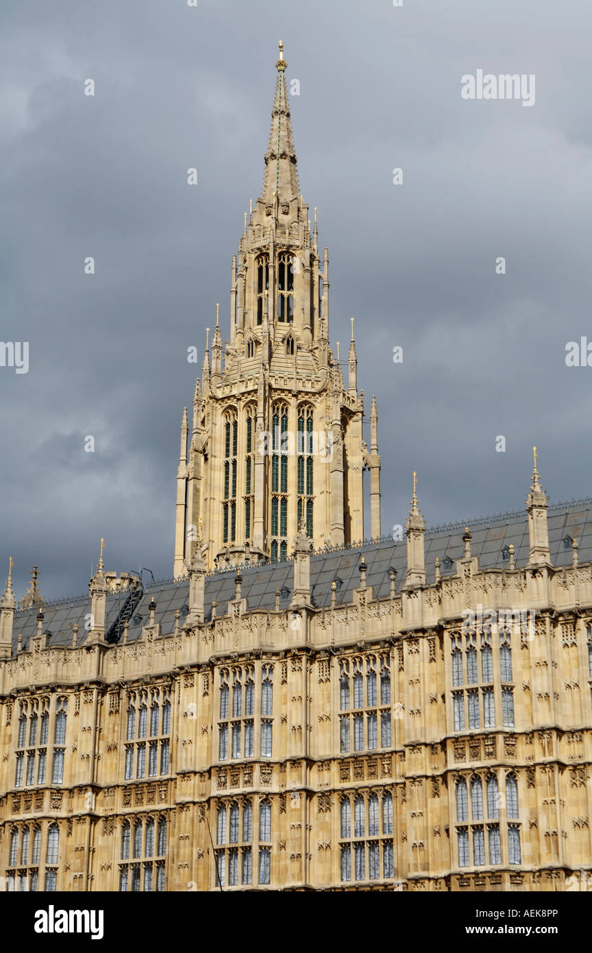 Vertical image of Parliament in London England in summer, pictured on ...