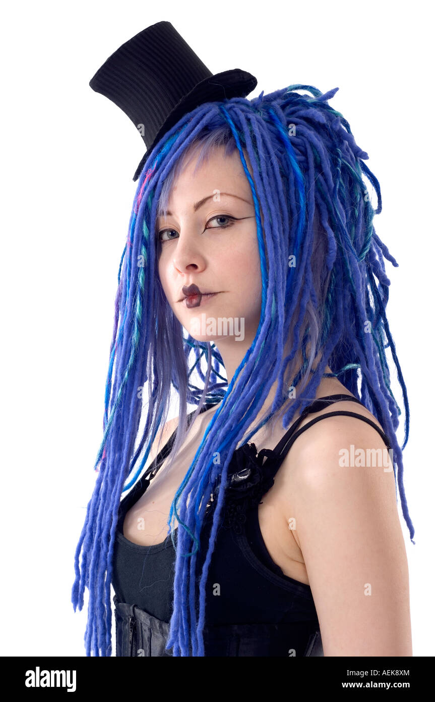 Fashion portrait of a young goth girl Stock Photo - Alamy