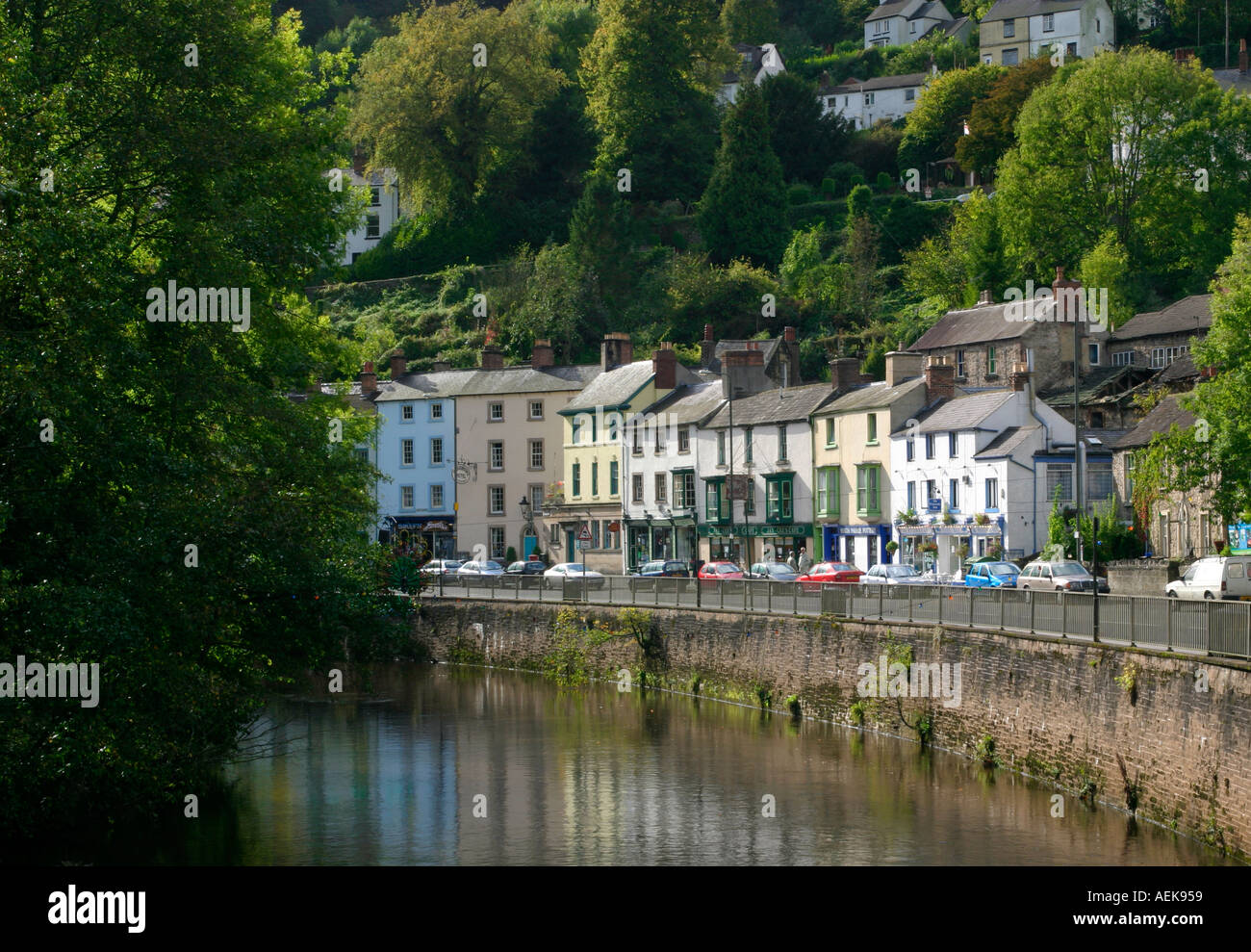 South Parade and the River Derwent at Matlock Bath in the Derbyshire ...