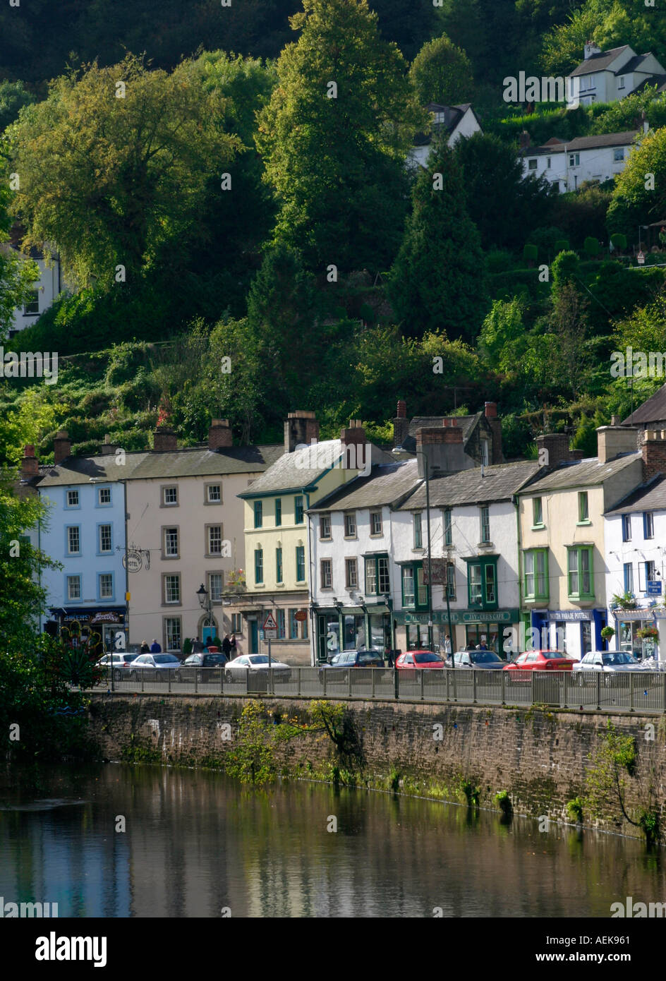 South Parade and the River Derwent at Matlock Bath in the Derbyshire ...