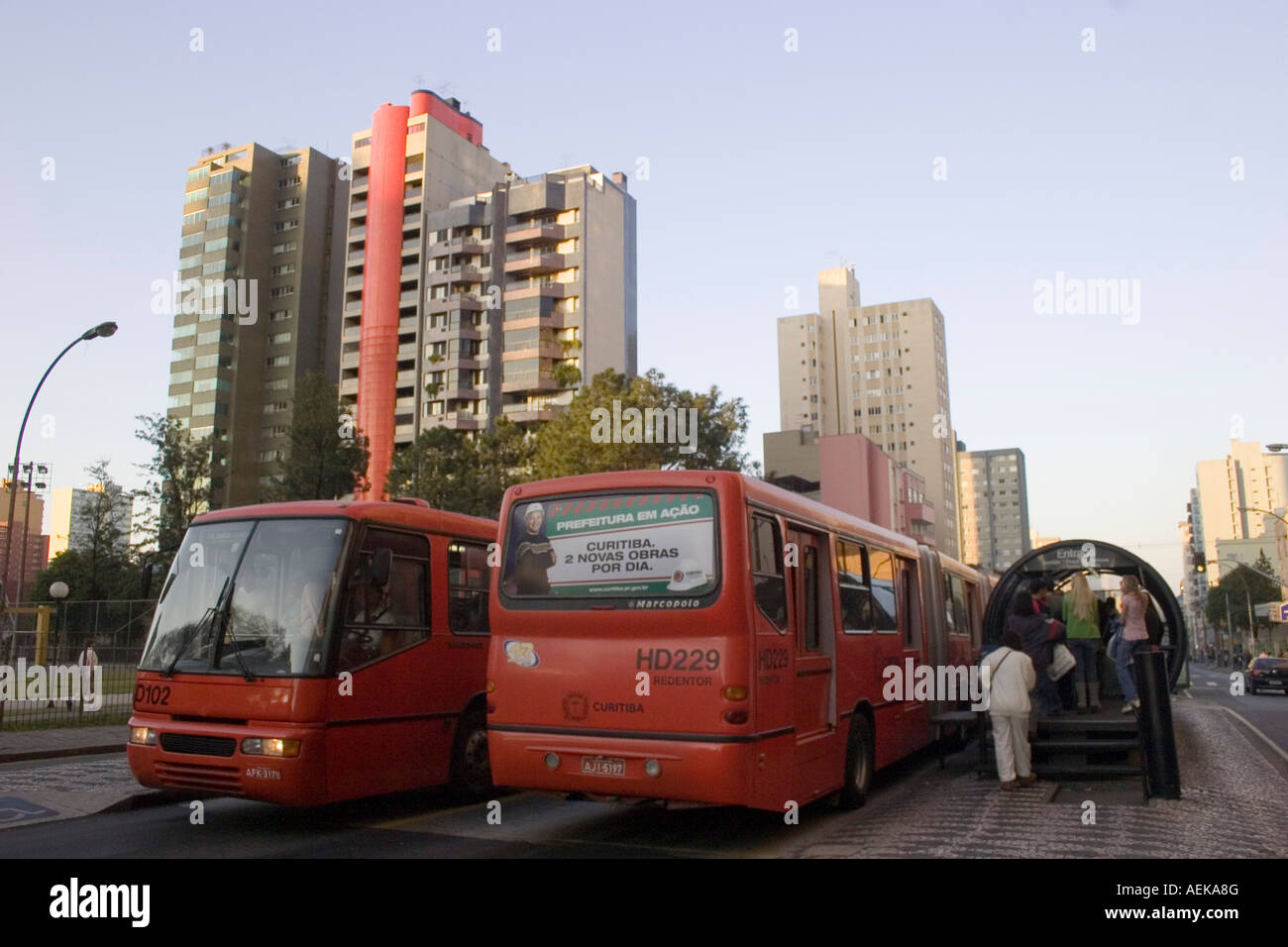 Public transportation - Express Bus system in Curitiba, Brazil Stock ...