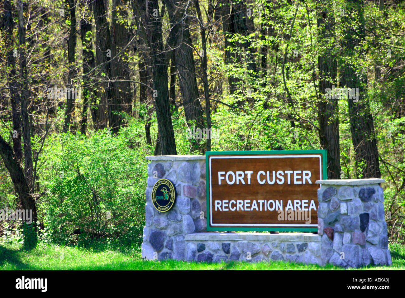 Fort Custer Recreation Area and National cemetery in Michigan Stock ...