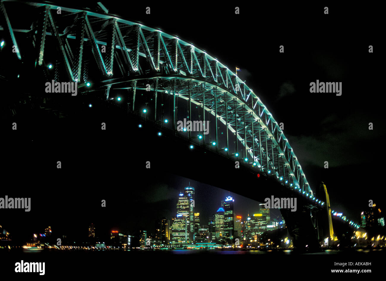 Harbor Bridge at night Sydney Australia Stock Photo - Alamy