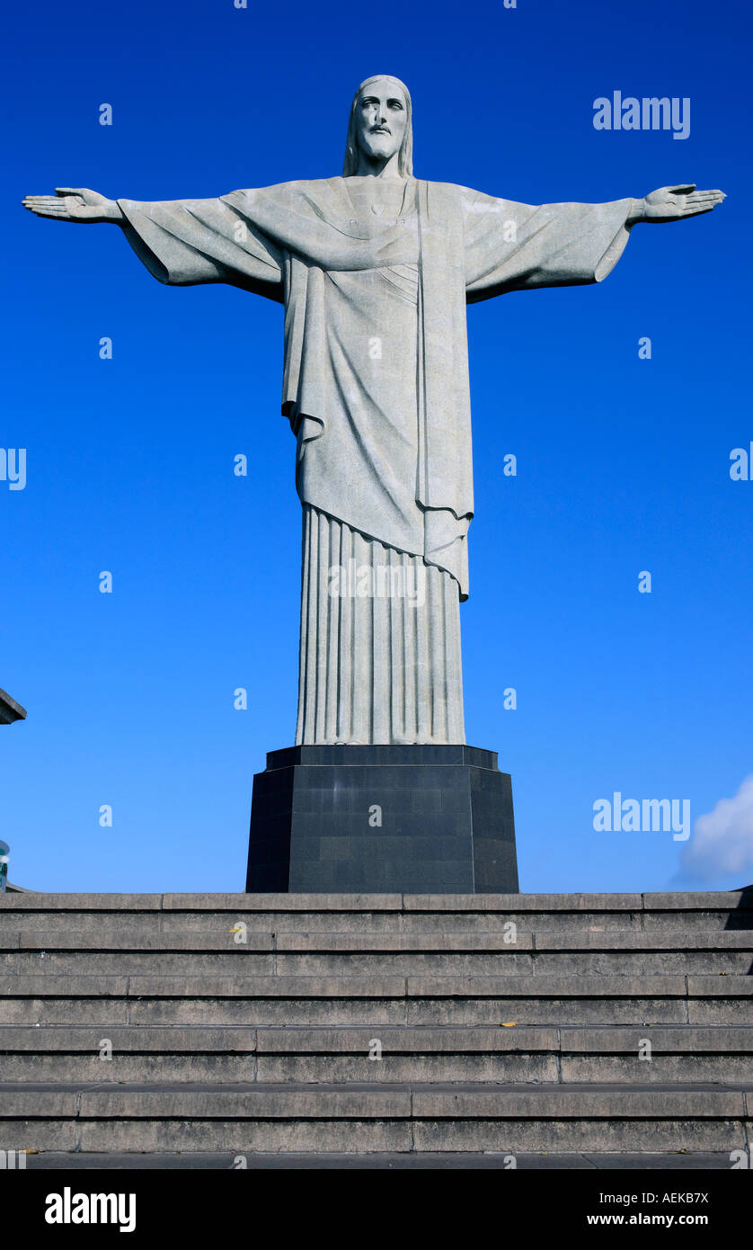Christ the Redeemer statue in rio de janeiro in brazil Stock Photo - Alamy