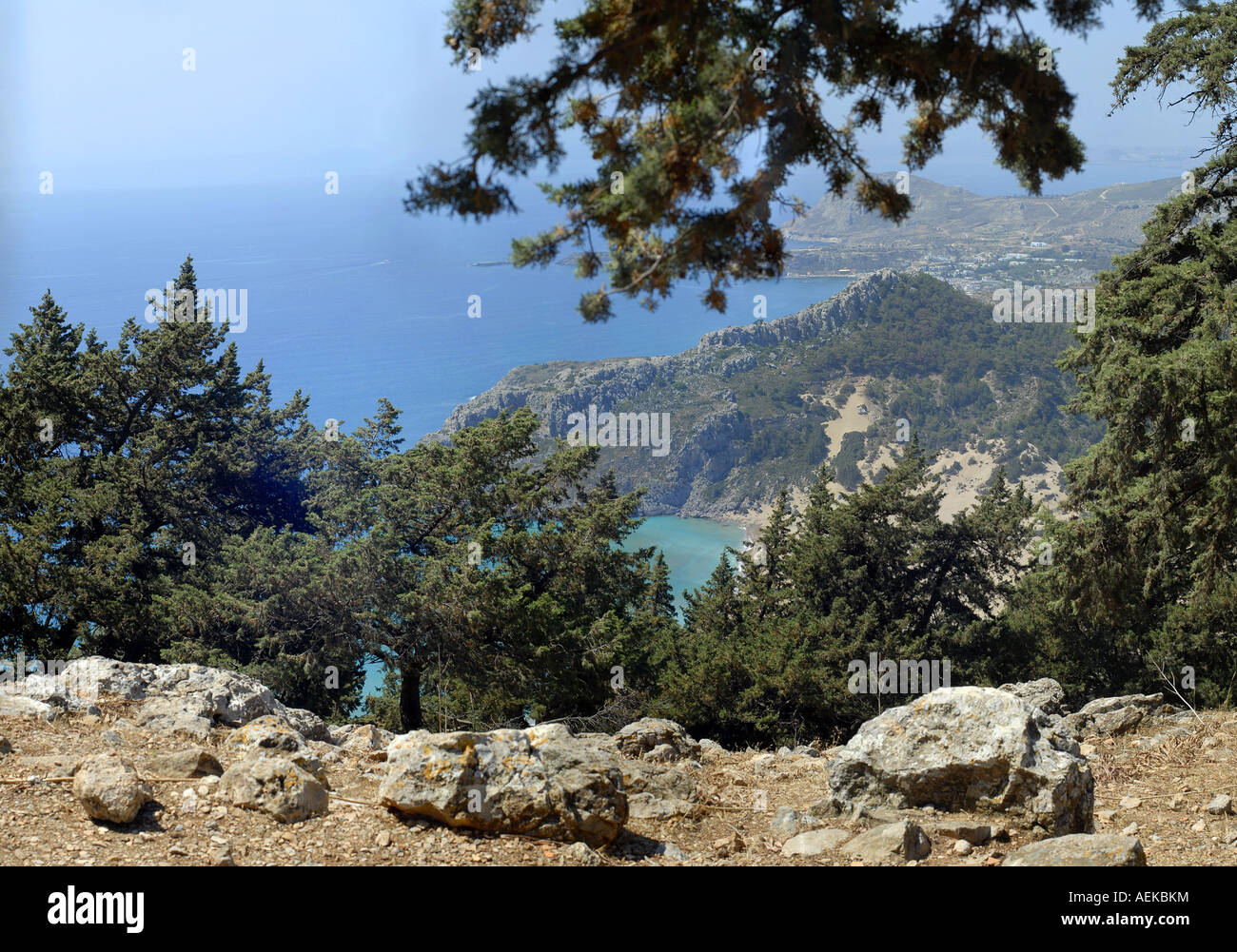 Tsampika mountain inland Island of Rhodes Greece Stock Photo - Alamy