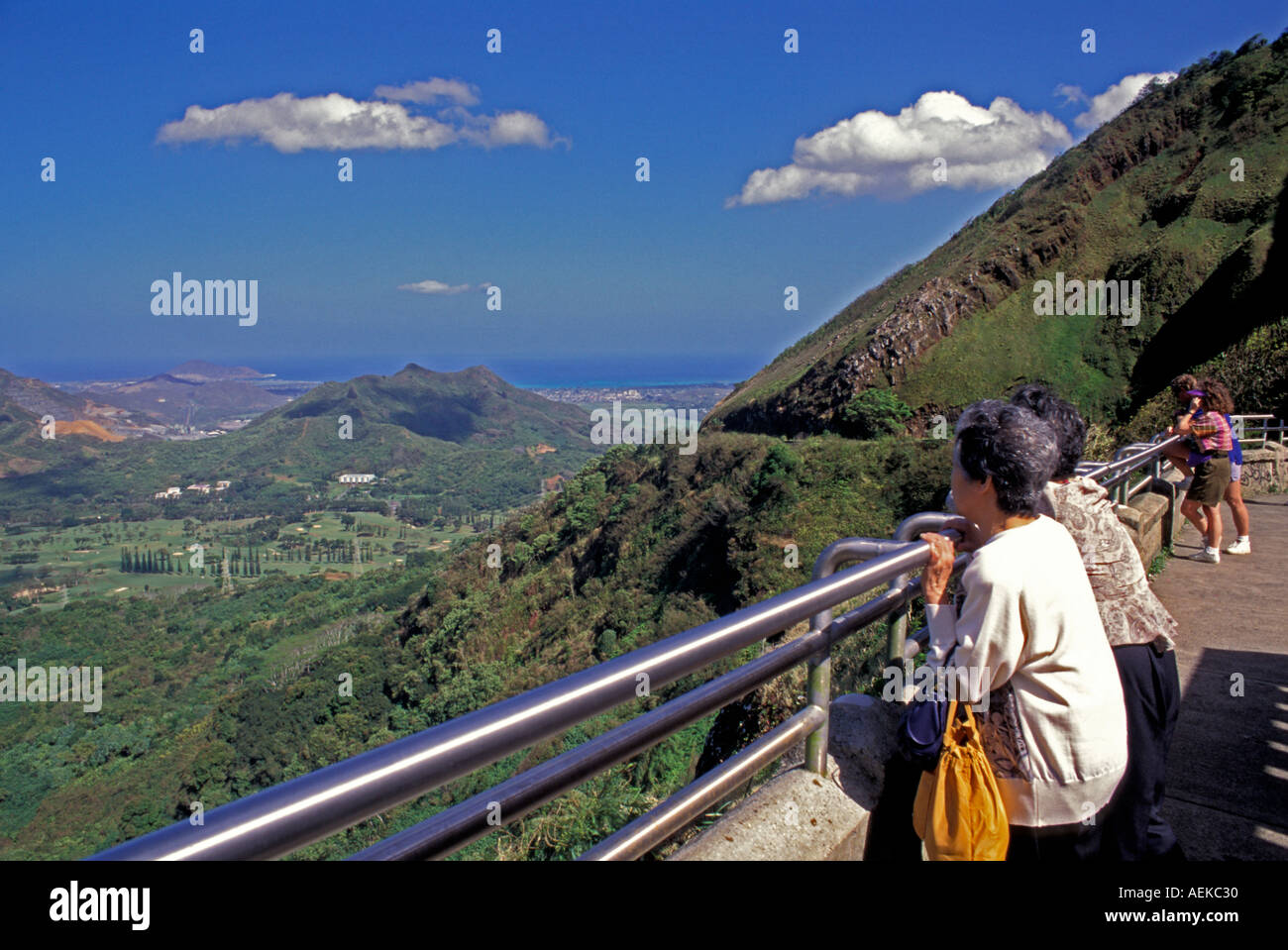 Nuuanu Pali Lookout Oahu Hawaii Stock Photo - Alamy