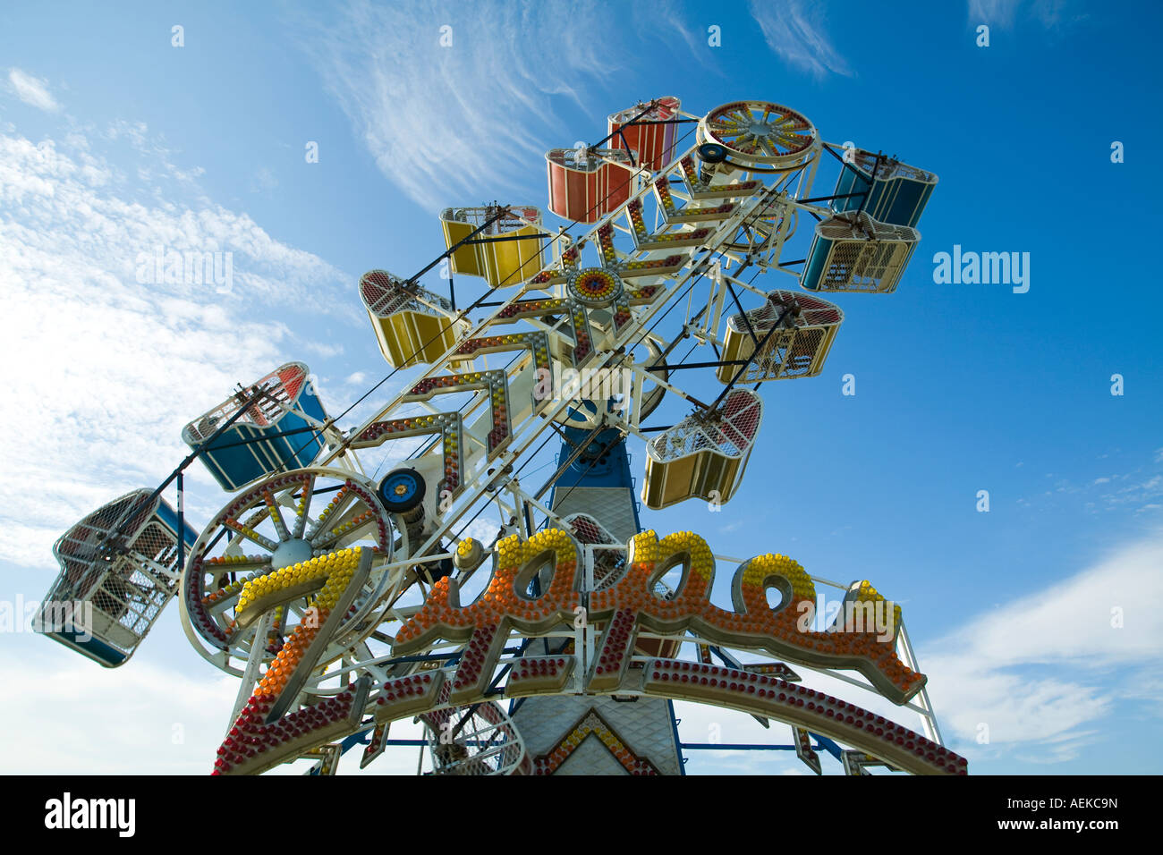 ILLINOIS Grayslake Zipper amusement ride at Lake County Fair Stock ...