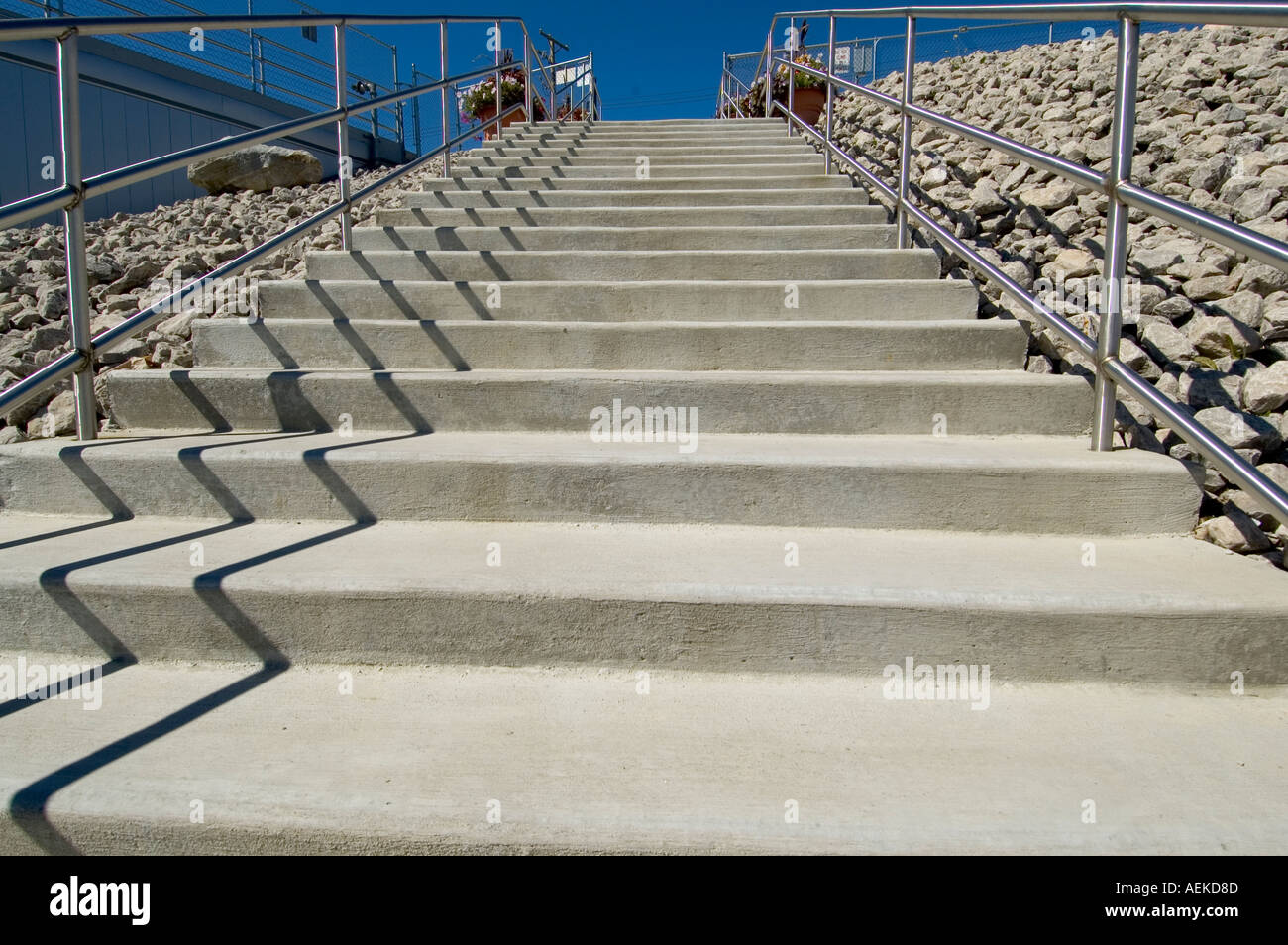 Concept of climbing to the top one step at a time Stock Photo - Alamy